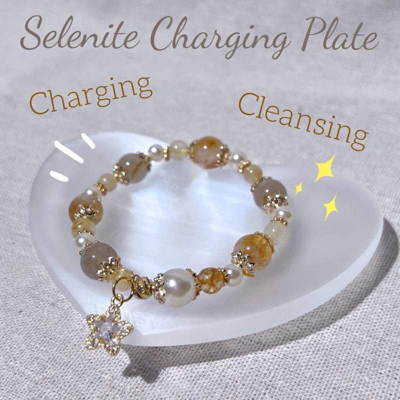 Piring Caj Kristal Selenite – Heart-Shaped Cleansing Plate - TikTok ...