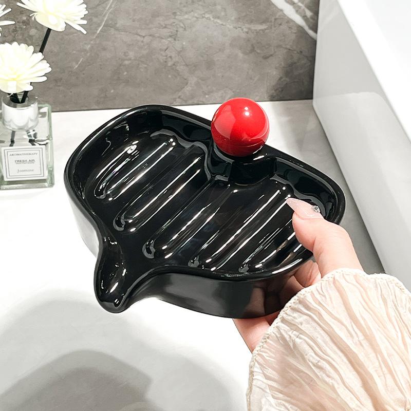 High Color Value Ceramic Bathroom Drainage Soap Box Creative - TikTok ...