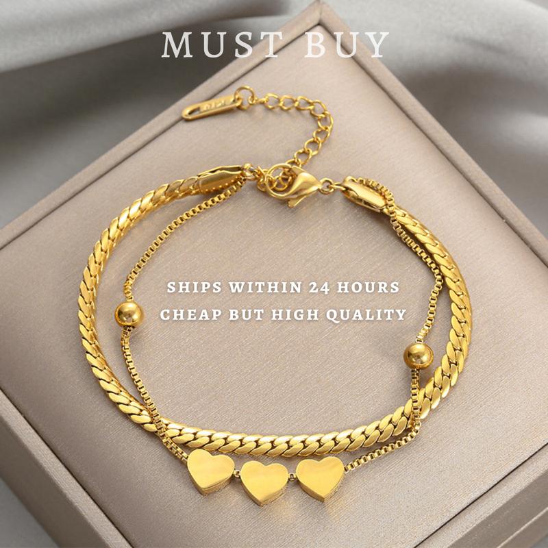 PUK Multi-layer love bracelet, non-fading titanium steel, strong ...