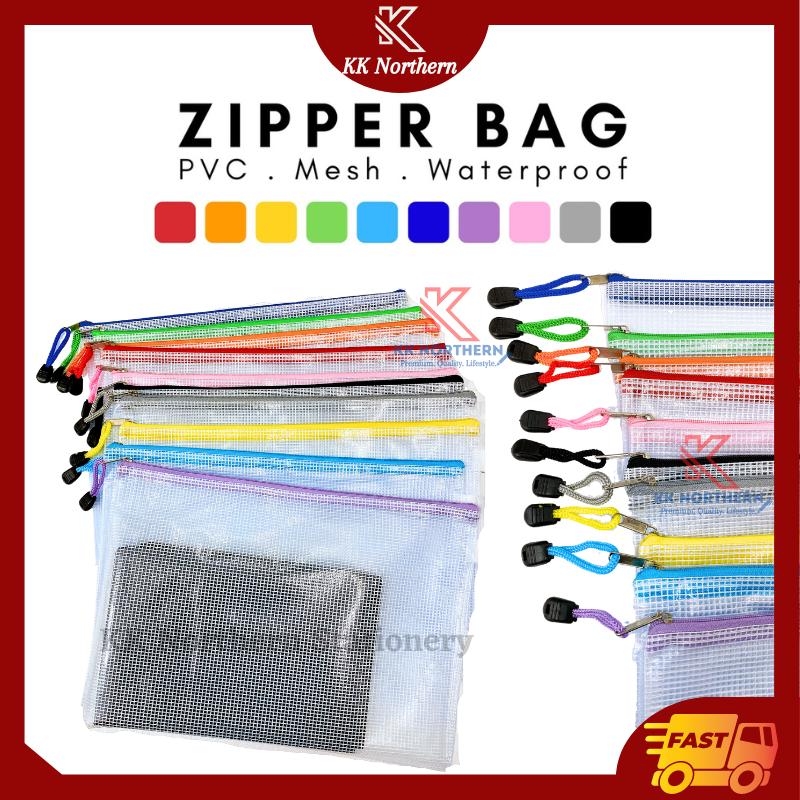 Mesh Zipper File Bag Document Travel Pouch Waterproof Plasti - TikTok ...