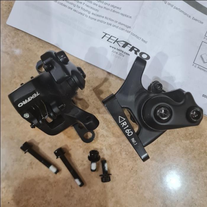 Jual caliper disc brake TEKTRO md C510 road bike flat mount shimano TRP ...