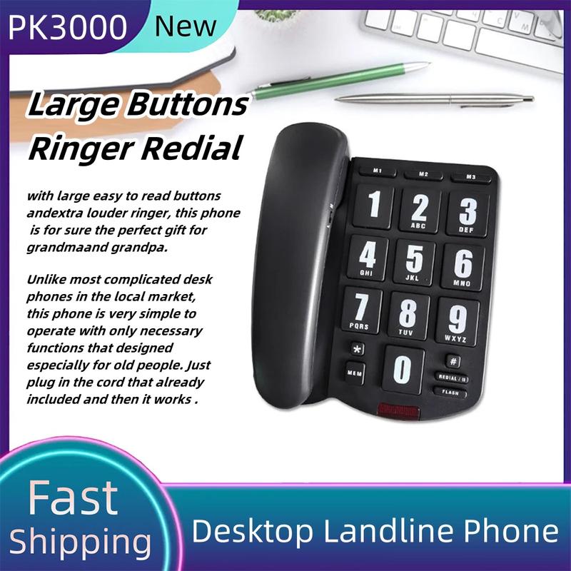 AIEK PK3000 Corded Desktop Landline Phone With Large Buttons - TikTok ...