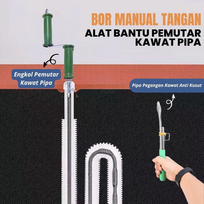 Promo Pipe Cleaner Bor Manual Kawat Pembersih Saluran Pipa Mampet ...