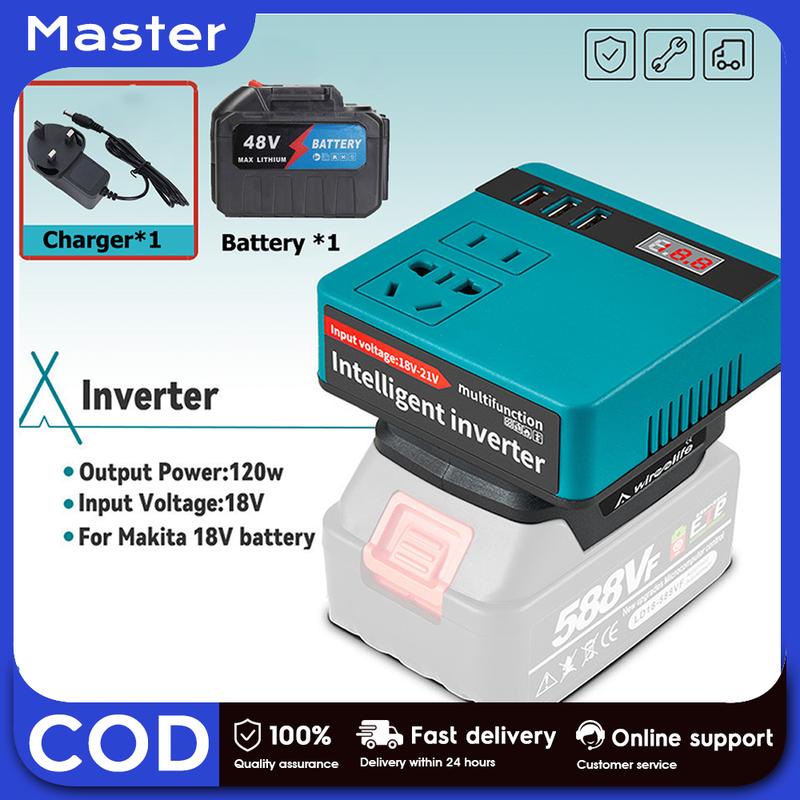 【COD】Lithium Battery Inverter 120W Power Inverter DC 18V To AC - TikTok ...