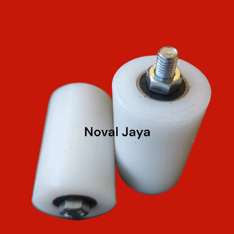 RODA NILON ROLLER BESAR DIAMETER 42MM PANJANG 6,5CM BEARING PENUNTUN ...
