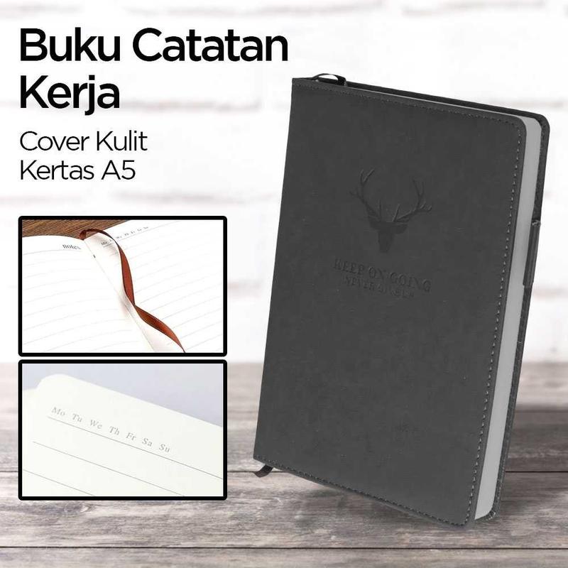 Buku Catatan Harian Notebook Diary Cover Kulit 180 Lembar A5 - Shop ...