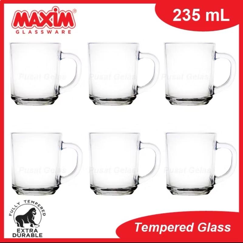1 SET 6 PCS MAXIM Cangkir Kopi/Cangkir Teh/Cangkir Kaca/Tempered Glass ...