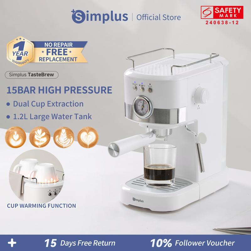 Simplus Semi-Automatic Espresso Coffee Machine Single or Double ...