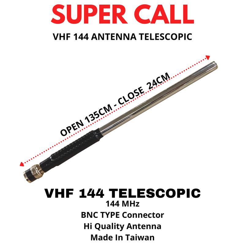 SUPER CALL ANTENNA VHF 144 MHz TELESCOPIC FOR WALKIE TALKIE - TikTok ...