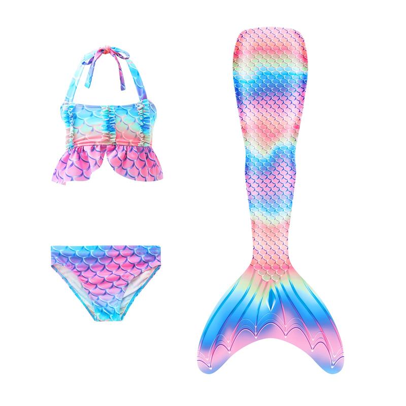 Mermaid Tail Swimwear Bikini Swimsuit Bathing Suit Set for Swimmimng ...