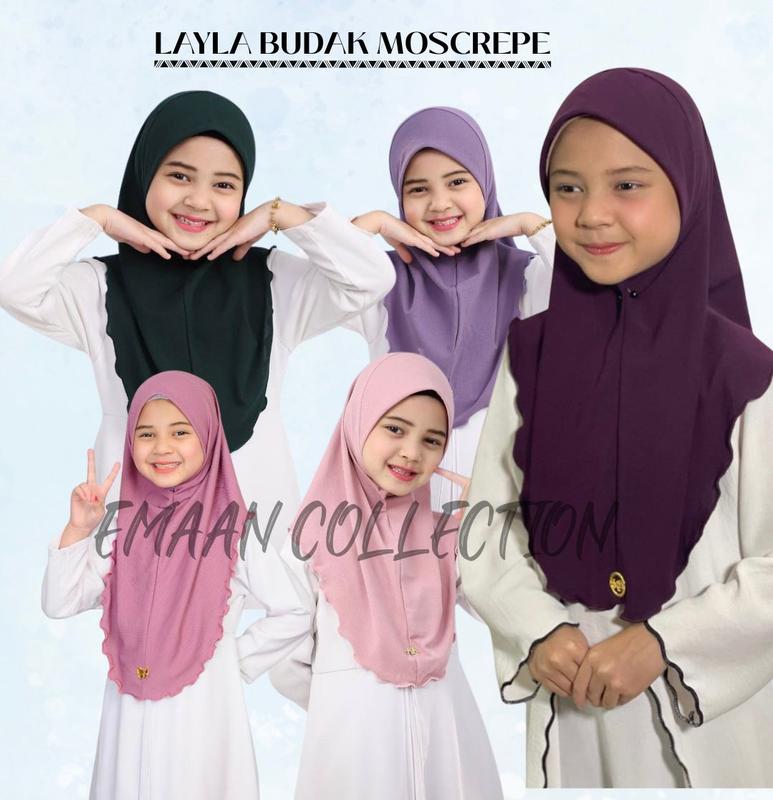 .LAYLA BUDUK. New tudung sarung layla mosscrape buduk/kanak2 - TikTok ...