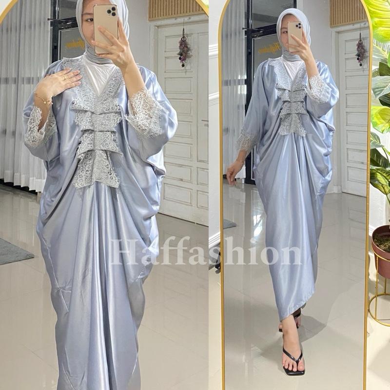 Syamira Kaftan Renda Silk Terlaris lebaran hari raya Pesta wanita ...