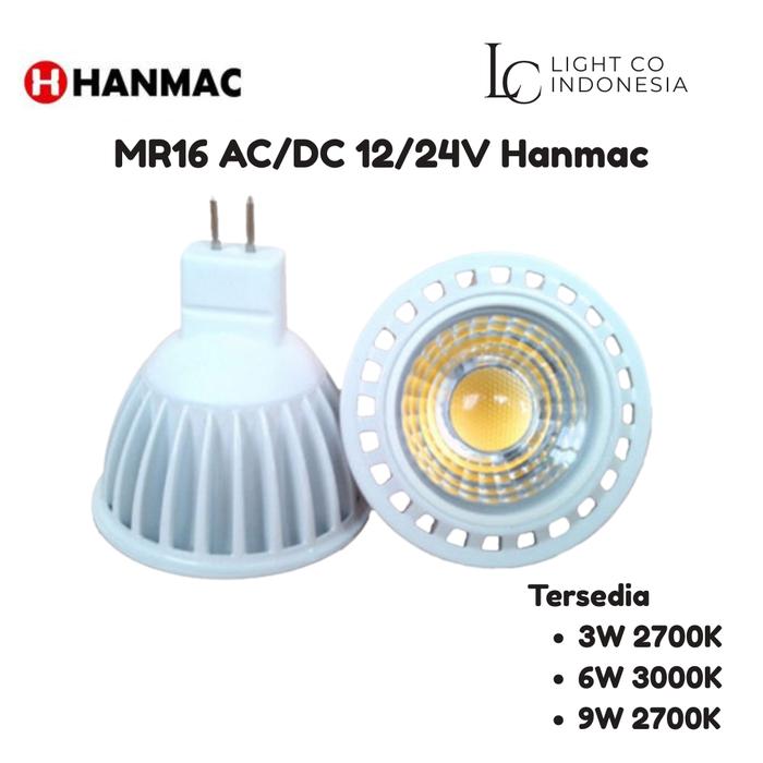 Jual LED MR16 12/24V AC/DC Hanmac 3W 6W 9W Warm White - 9W 2700K - Kota ...