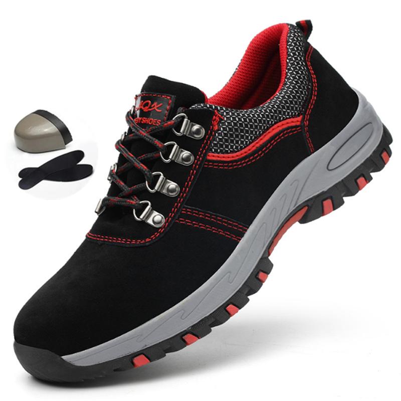 Profesional Kulit Asli Sepatu Safety Boots Pria Safety Ujung - Shop ...