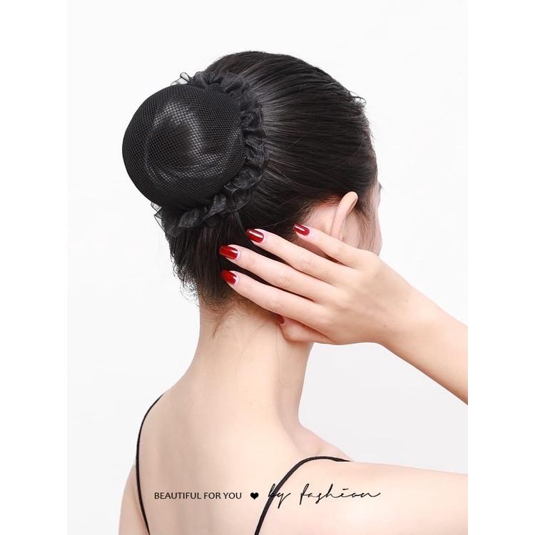 «Ready stock » Snood Hair Net Bun Elastic Cover Black Ballet - TikTok ...