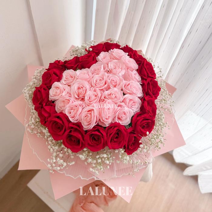 Jual Large Love Rose Bouquet Buket Mawar Artificial Besar Bunga Love ...