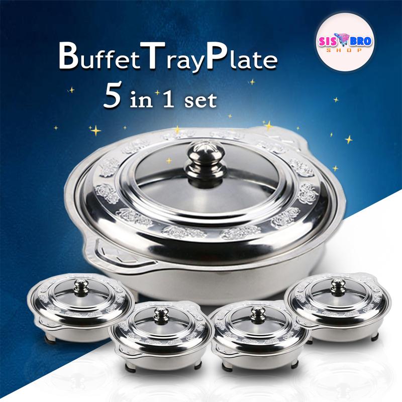 Set 5 Unit Peralatan Buffet Katering Keluli Tahan Karat 31CM..Sis ...