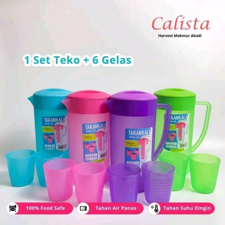 TEKO SET TAKANKALA CALISTA ISI 7PCS TEKO DAN GELAS - Shop | Tokopedia