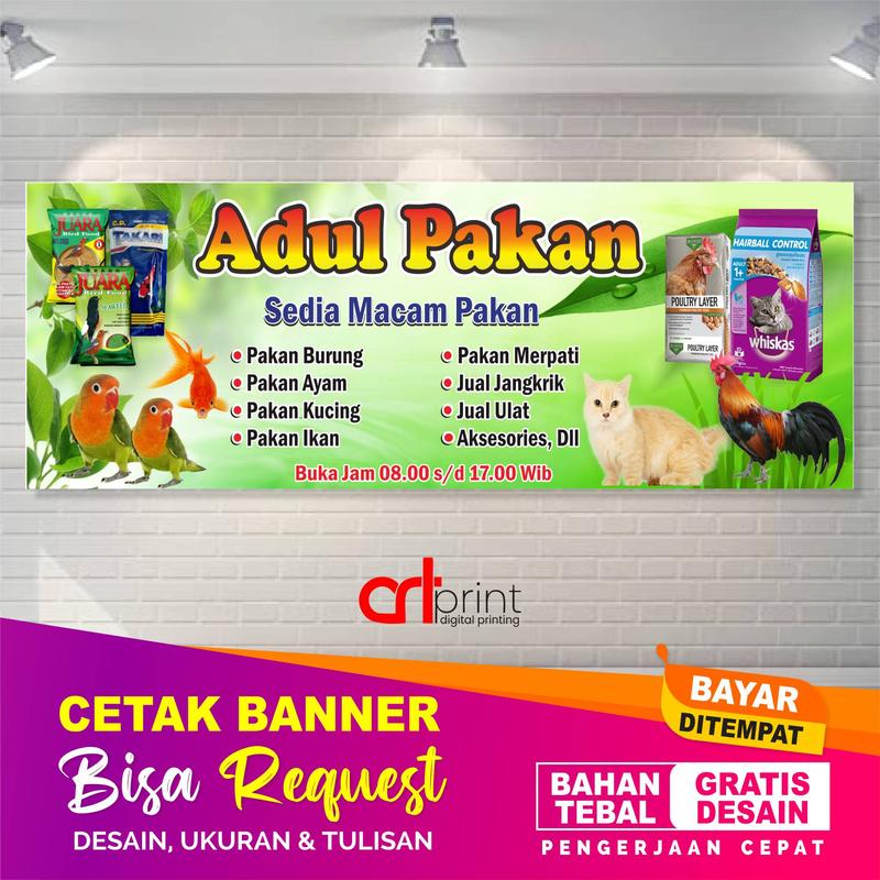 Spanduk Pakan Ternak , Banner Pakan Burung, Banner pakan ayam bisa ...