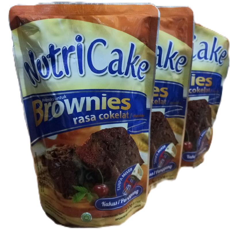 NUTRI CAKE PREMIKS UNTUK BROWNIES RASA COKLAT COKELAT CHOCOLATE - Shop | Tokopedia