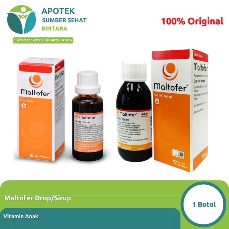 Maltofer Drop 30 ml | Maltofer Sirup 150 ml -| Suplemen Vitamin Praktis ...