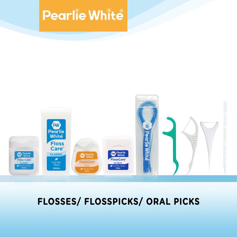 Pearlie White Floss Pick Oral Pick Mint Waxed Dental - Remov - TikTok ...