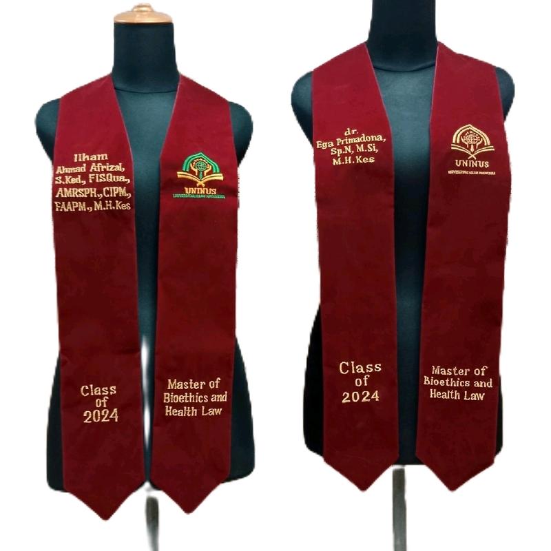 RosePremiumGift Selempang Wisuda Model V Beludru Premium Bordir Rapi ...