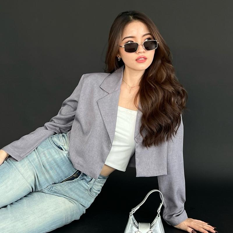 Faye - ALBA BLAZER | Atasan Lengan Panjang | Outer Basic Top - Shop ...