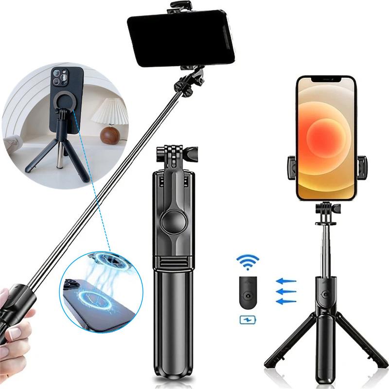 With magnetism Retractable Handheld Head Selfie Stick Universal Mobile ...