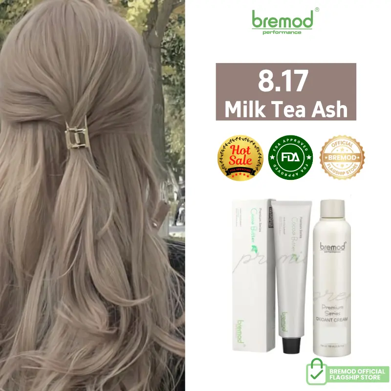 STYLEFIT Hair Color Permanent Milk Tea Ash(100ml Hair Dye+100ml ...