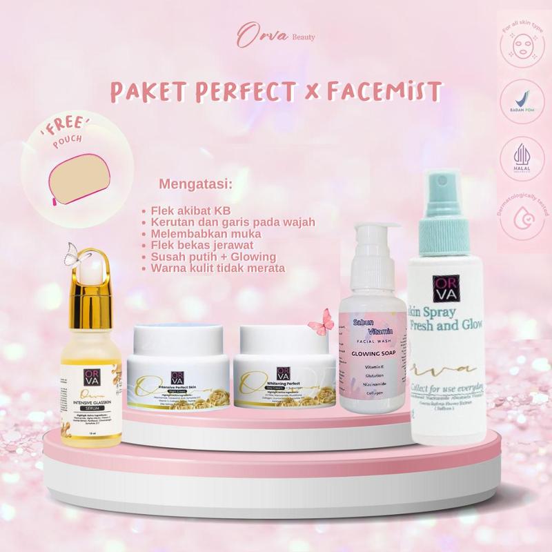 Paket Skincare Orva Intensive Brightening Glow Series & Facemist Fresh ...