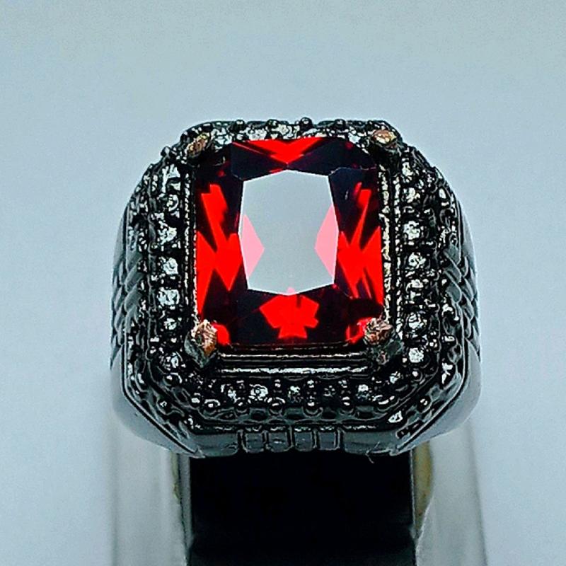 Cincin Merah Siam ring Hitam - Shop | Tokopedia