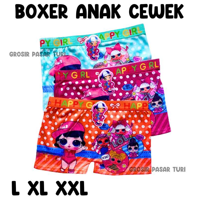 12pcs Boxer Anak Cewek Cd Anak Perempuan Karet Lebar Motif Size - Shop ...