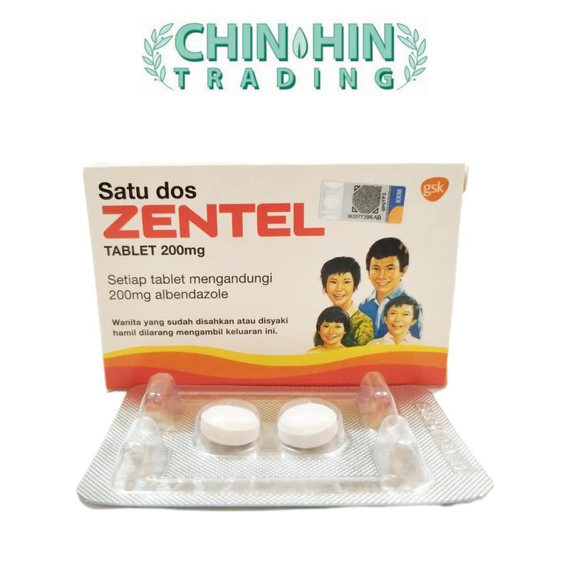 [GSK] One Dose ZENTEL Tablet 200mg ( 2 tablets per pack ) - TikTok Shop ...