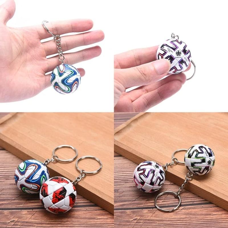 2024 Leather Football Keychain European Cup Sports Car Ornament ...