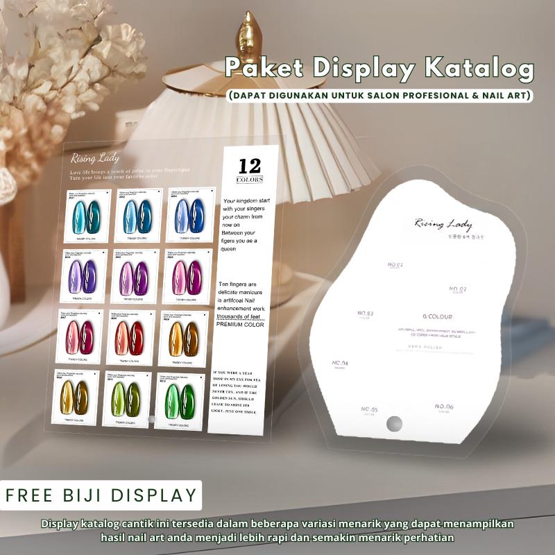 Papan Display Katalog 12/6 Warna Bahan Acrylic untuk Pajangan Kuku ...