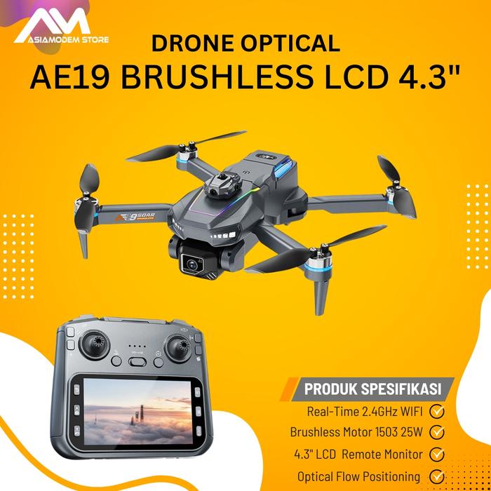 Promo Drone AE19 Brushless FPV LCD 4.3 Inch Dual Camera WiFi Obstacle ...