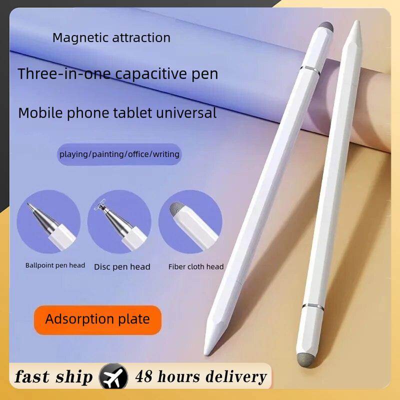 Magnetic Adsorption 3 in 1 Universal Capacitive Stylus Pen Tips Screw ...