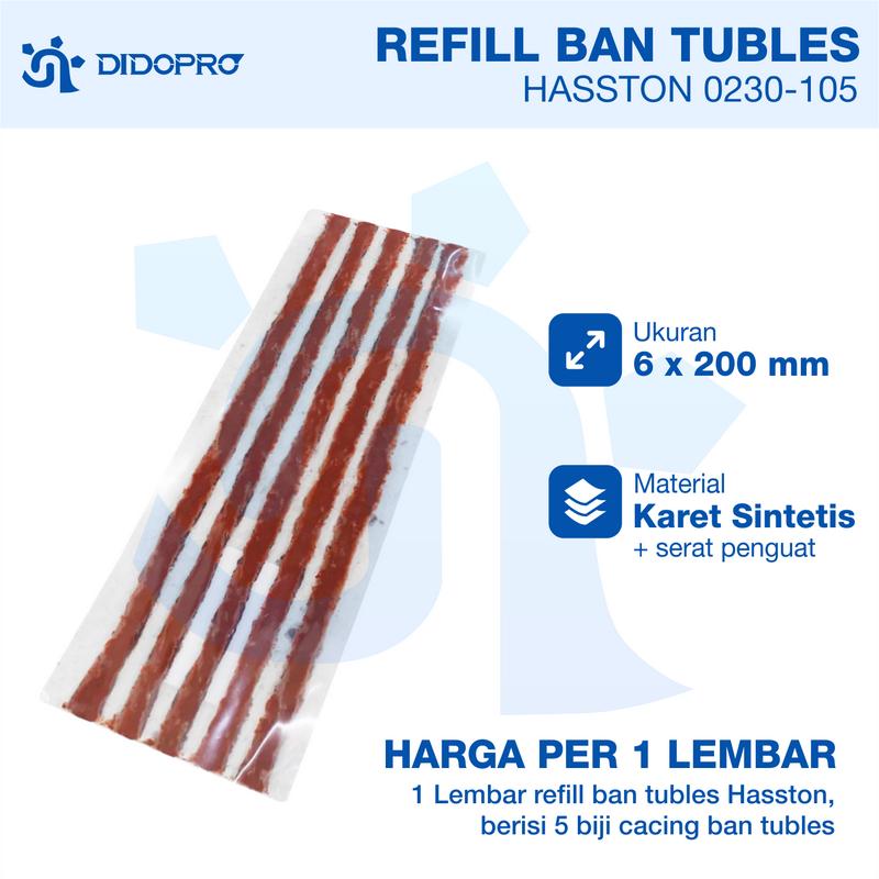 HASSTON Cacing Karet Ban Tambal Ban Tubles Roda Ban Bocor Tambel - Shop ...