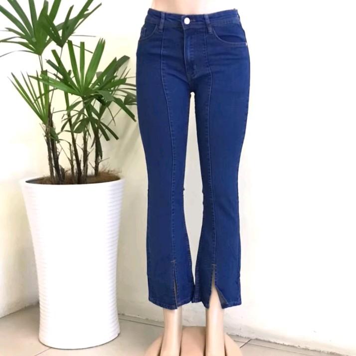 SELUAR JEANS BOOTCUT SLIT FOR WOMEN'S BER GETAH TERBAIK BERKUALITI ...