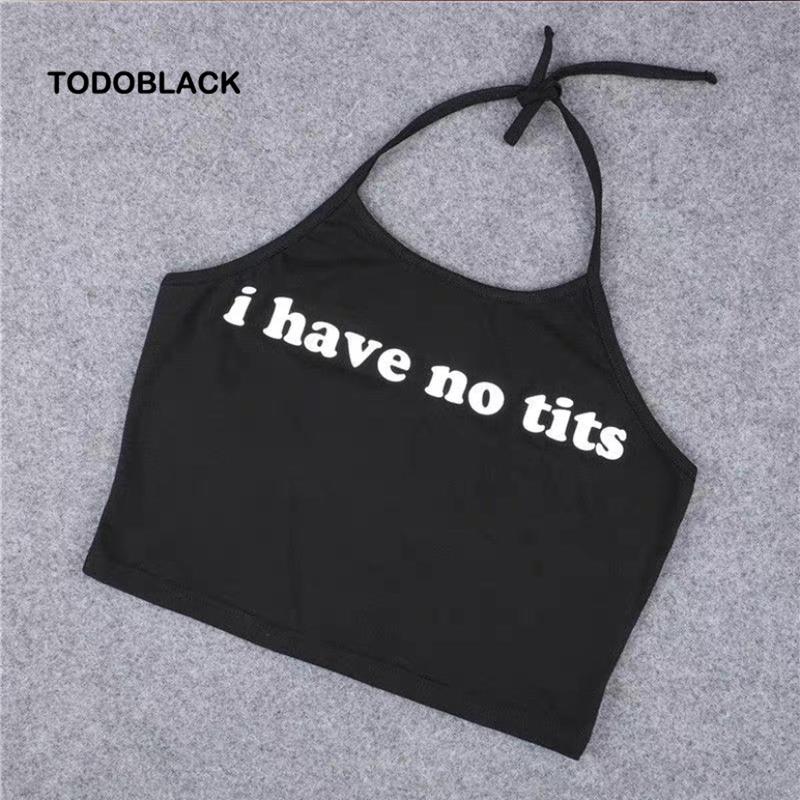 TODOBLACK Sexy crop top women's cropped halterneck suspender - TikTok ...