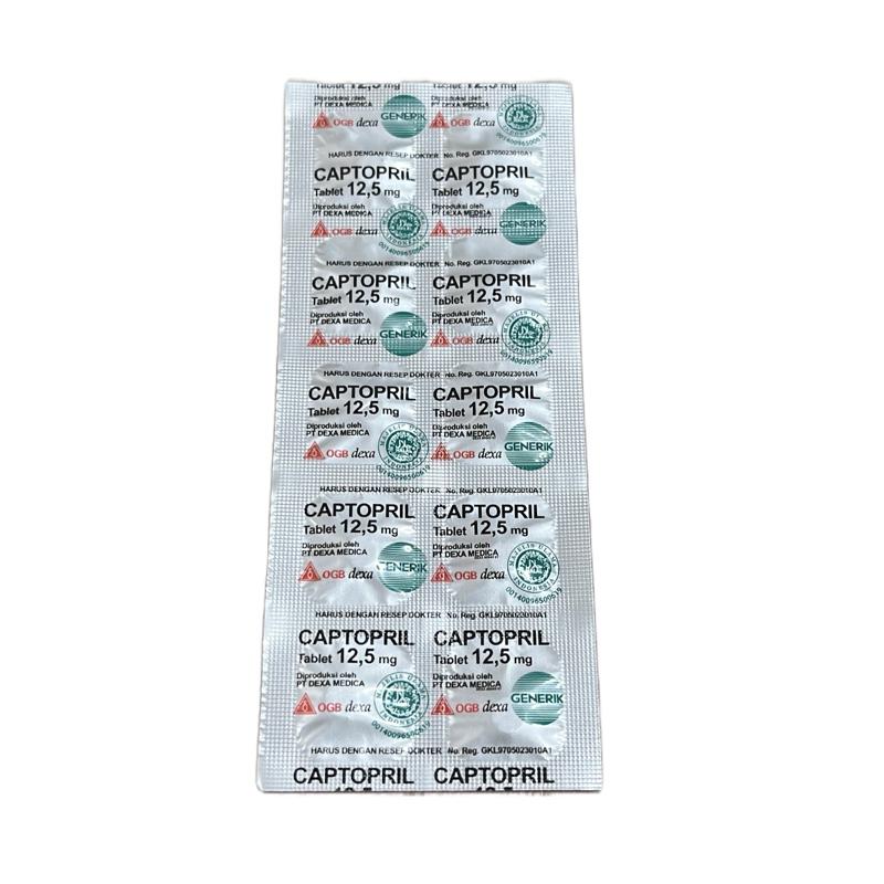 Captopril Tablet 12,5 mg Obat Hipertensi Generik - Shop | Tokopedia