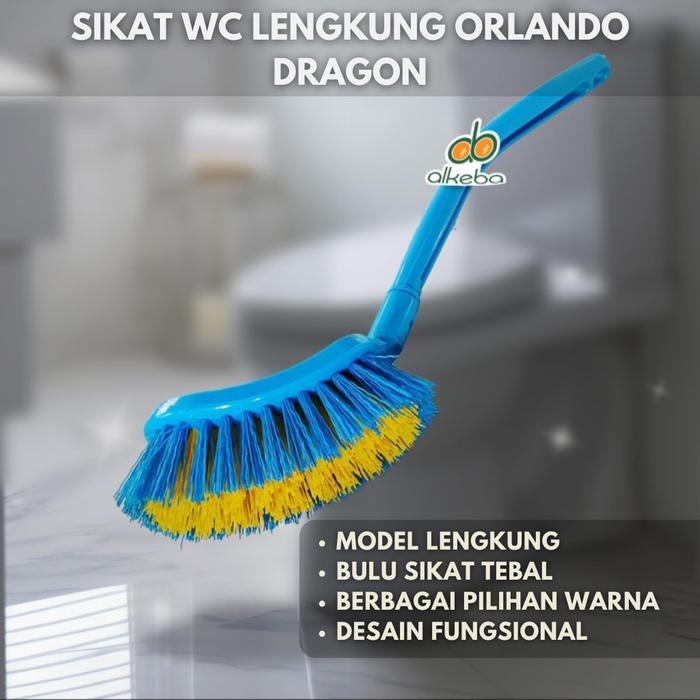 Jual Sikat WC Gagang Lengkung Dragon Orlando / Sikat Lantai Toilet ...