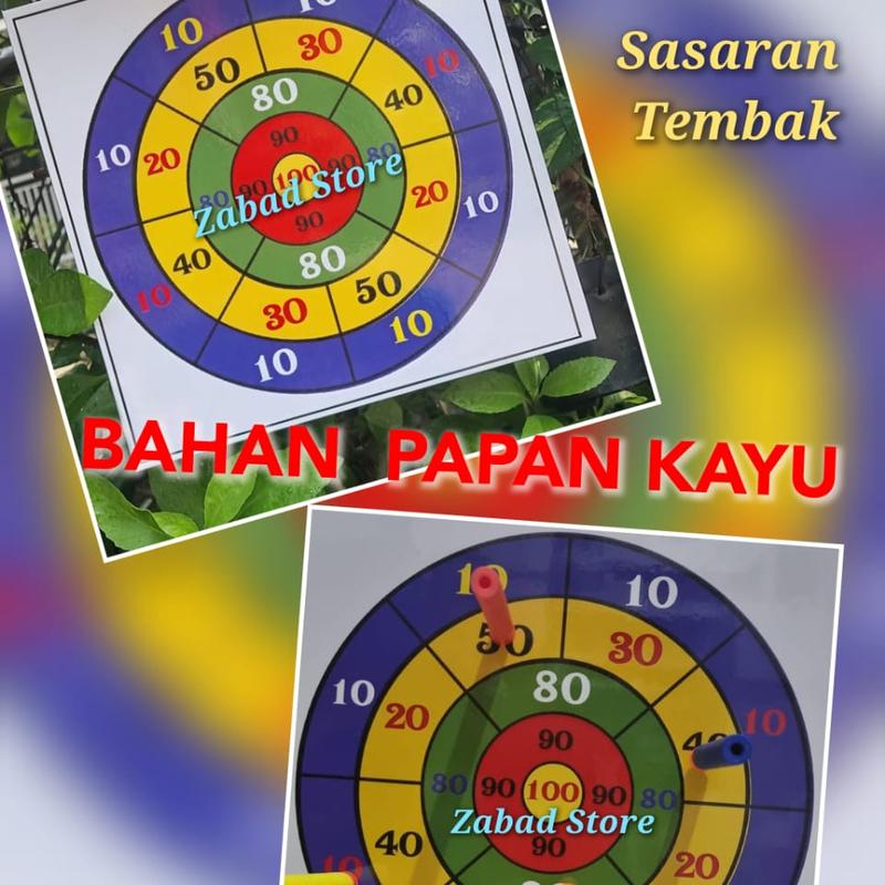 TARGET SASARAN TEMBAK PELURU NEMPEL PAPAN KAYU SASARAN TEMBAK - Shop ...