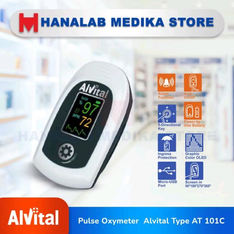 AVITAL Pulse Oxymeter / Oximeter Merk Alvital Type AT 101C Garansi ...