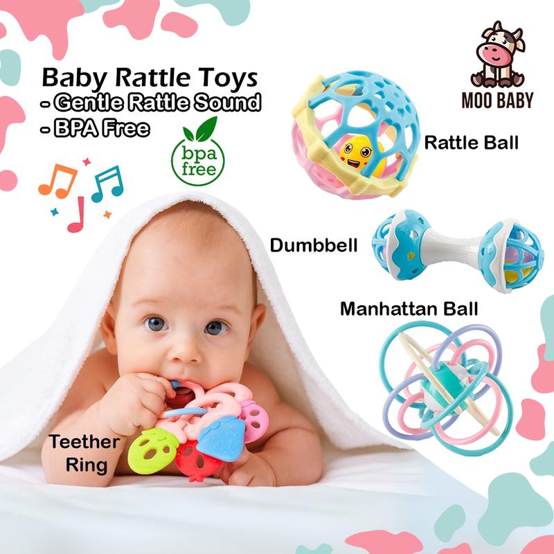 Moo Baby Mainan Bayi Pegangan Lembut Baby Rattle Hanging Sof - TikTok ...