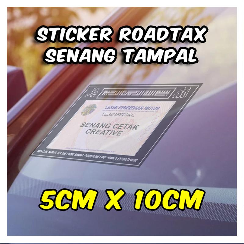 Sticker Roadtax Kereta (Baru) Design Khat Tampal Dalam - TikTok Shop ...
