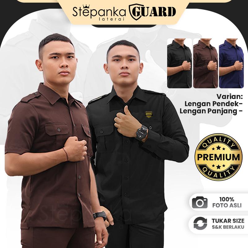 Seragam Safari PREMIUM / Kemeja Safari / Seragam Safari Hitam/ Seragam ...
