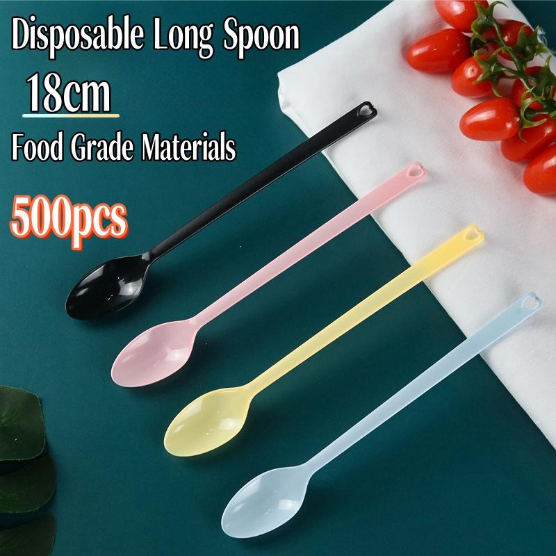 500pcs Ice Cream Spoon/Long Spoon For Halohalo/Plastic Spoon/Disposable ...