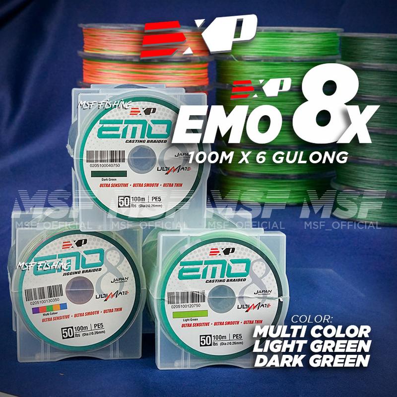 EXP EMO 8X 100m - 600m Jigging Braided Fishing Line Ultra Sensitive ...
